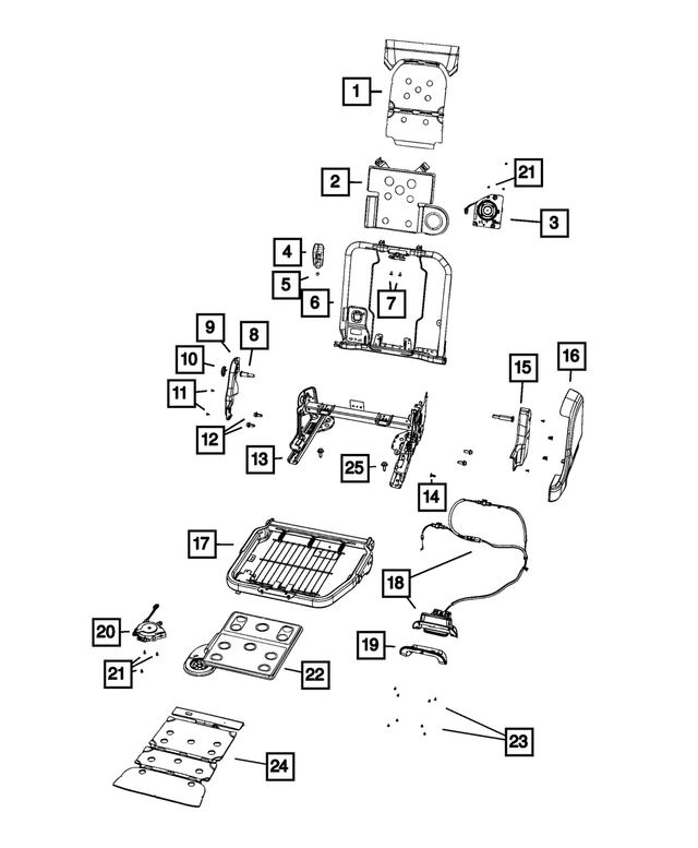 2019-2025 Ram 1500 Seat Release Bezel 6SM38TX7AB | Mopar eStore