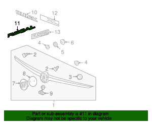 2011-2020 Buick Regal Deck Lid Name Plate 13332584 | GMPartsDirect.com