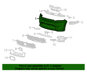 2018-2020 Dodge Durango Bumper Cover 6PN54TZZAA | TascaParts.com