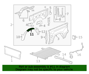 2019-2024 Chevrolet Wheelhouse Panel 84675331 | GM Parts Center
