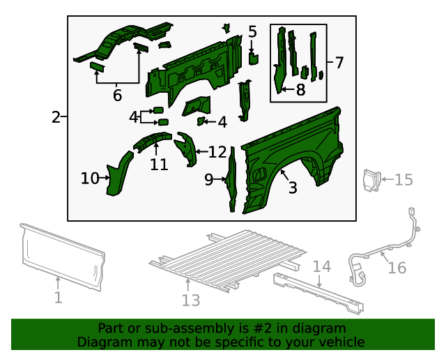 2019-2020 Chevrolet Side Panel - Passenger Side (RH) 84540766 ...