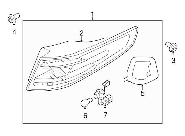 92402-4U010 - Tail Light Assembly 2011-2013 Kia Optima | Kia.Parts Store