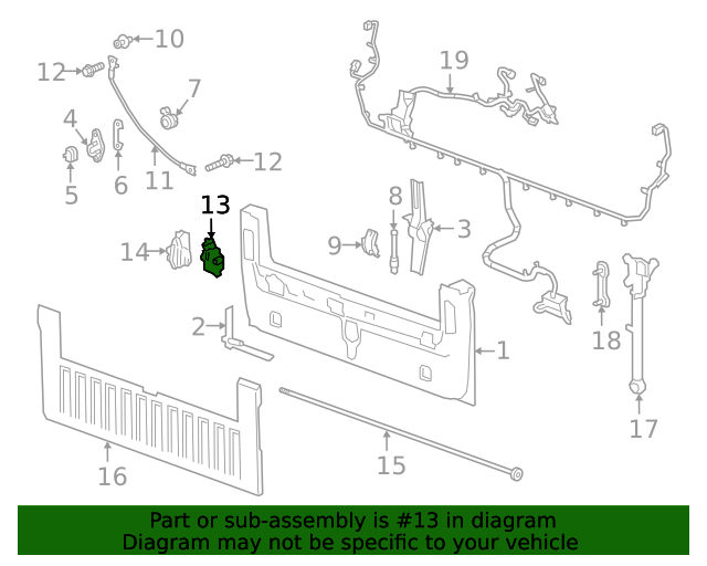 2020-2023 GM Tailgate Latch 85530792 GM | GMPartsDirect.com
