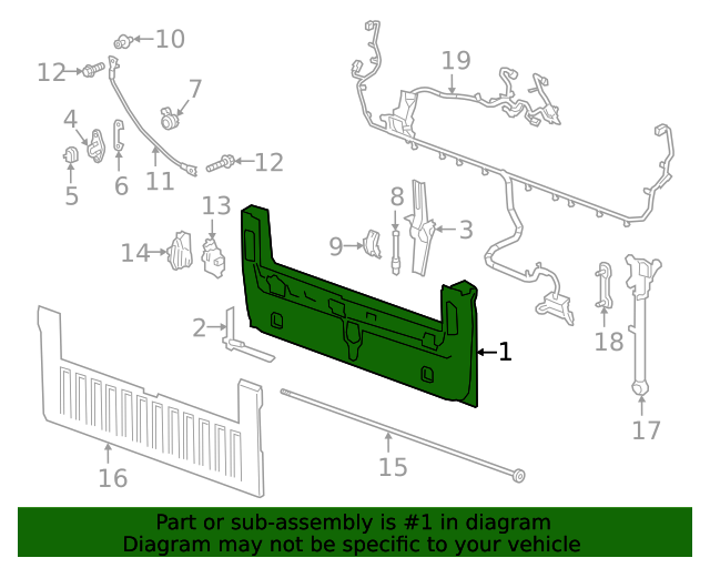 2020-2024 GM Tailgate 84745234 GM | GMPartsDirect.com