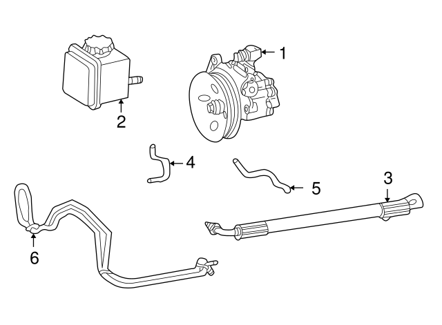 203-460-47-24 - Power Steering Pressure Hose 2002-2009 Mercedes-Benz ...