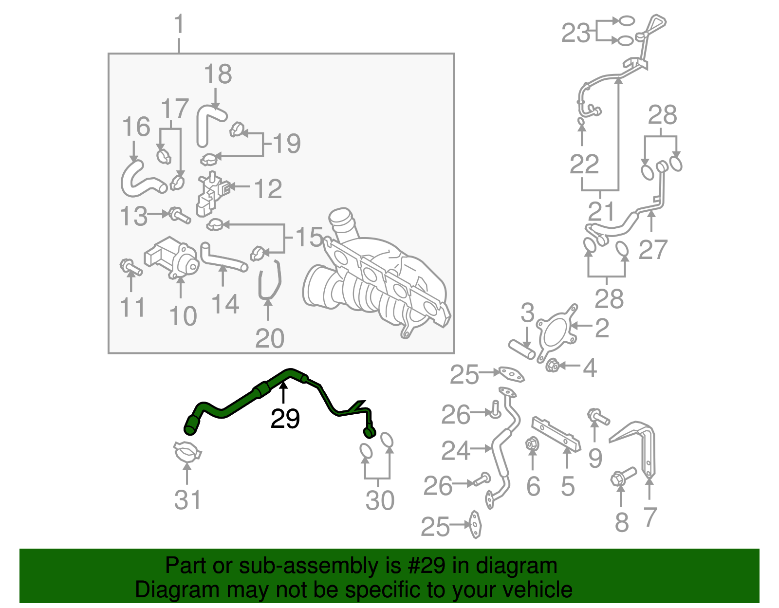 2008-2018 Volkswagen Engine Coolant Hose 06J-121-492-C | VW Direct Auto ...