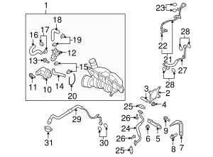 2008-2018 Volkswagen Engine Coolant Hose 06J-121-497-H | VW Direct Auto ...