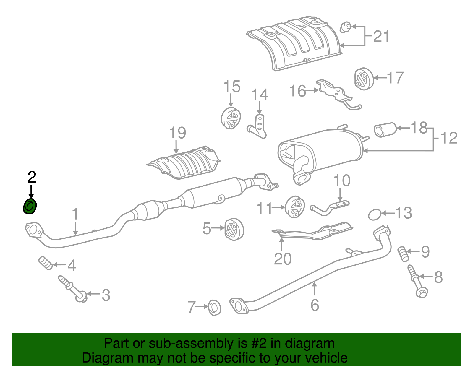 1992-2021 Toyota Exhaust Pipe Gasket 9091706078 | Toyota AutoNation Parts