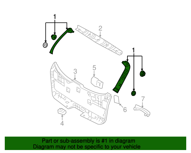 2007-2012 Hyundai Veracruz Side Gate Trim 81740-3J000-6T | OEM Parts Online