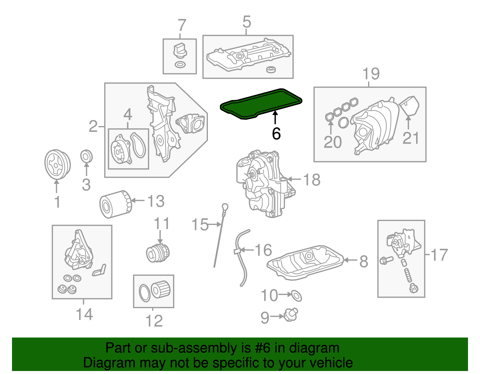 2009-2022 Toyota Engine Valve Cover Gasket 11213-37021 | Toyota Parts ...