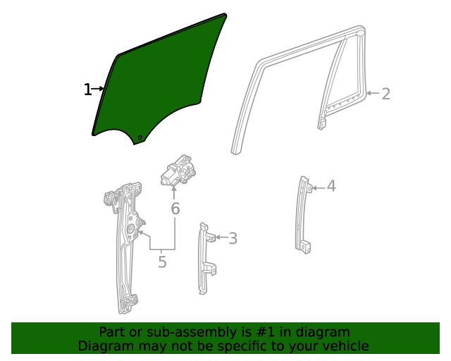 2021-2022 Cadillac Escalade Door Glass 84678977 | GMPartsDirect.com