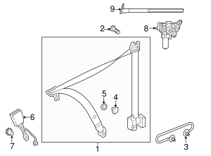 207-860-02-82 - Seat Belt Height Adjuster 2010-2017 Mercedes-Benz ...