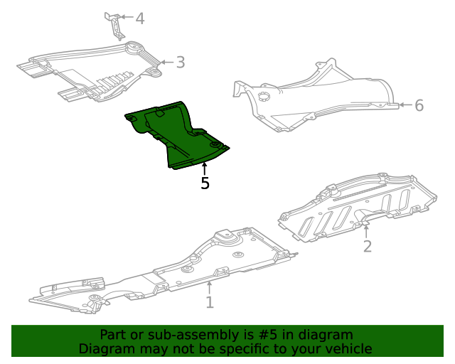 2020-2023 Mercedes-Benz Floor Pan Splash Shield 167-680-80-07 ...
