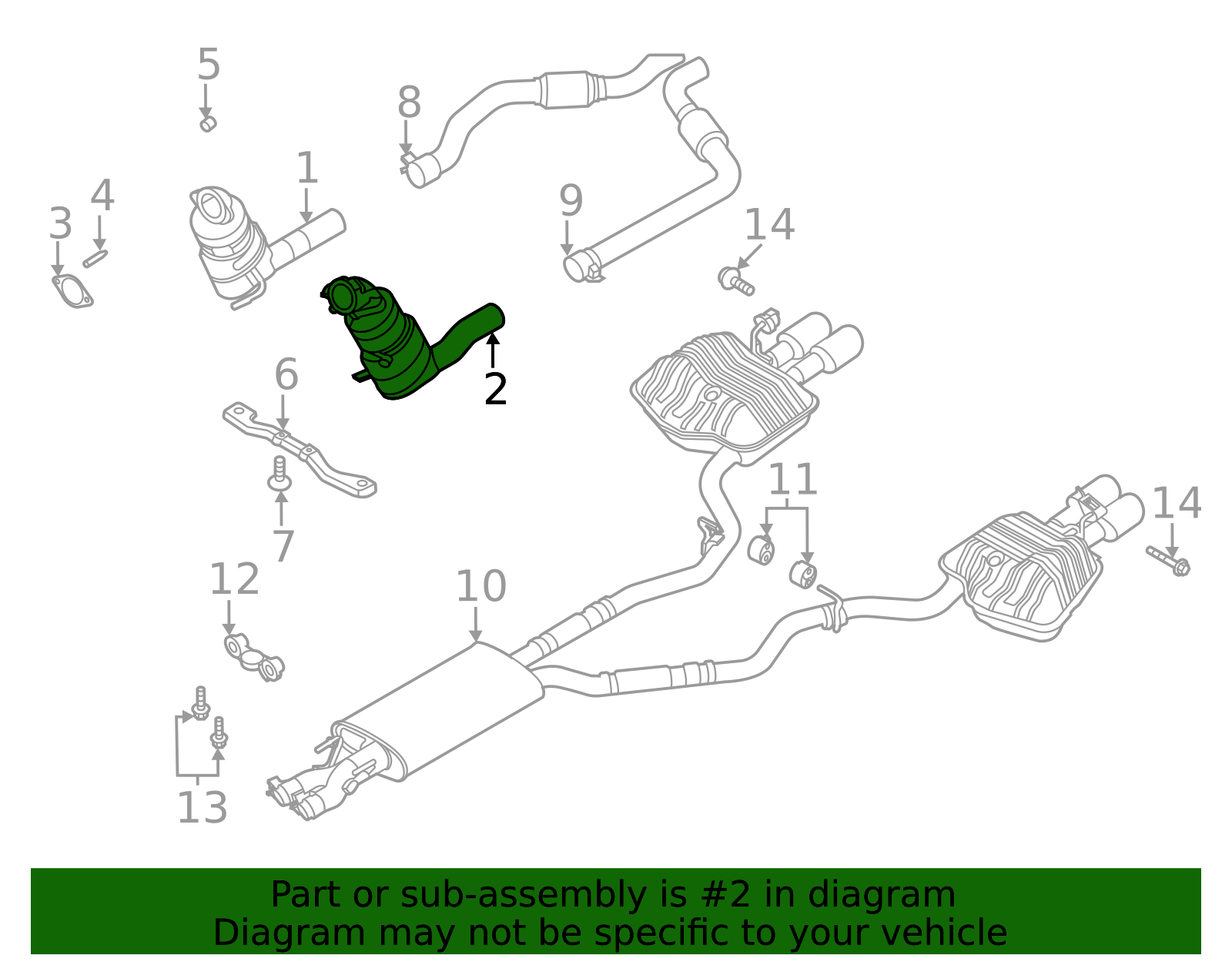 2024-2025 Ford Catalytic Converter R1MZ-5E213-B | TascaParts.com