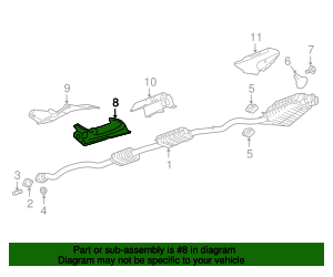 2017-2018 Cadillac CT6 Passenger Side Exhaust Front Underbody Heat ...