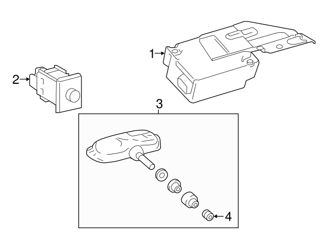 42607-06030 - Tire Pressure Sensor (Does not include fitting kit 04423 ...