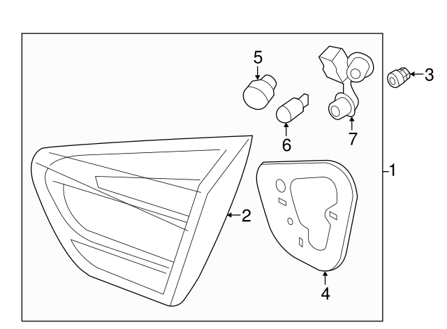 92403-1W200 - Backup Lamp Assembly 2012-2017 Kia Rio | Kia.Parts Store