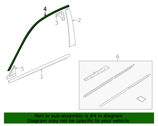 2022-2024 Honda Civic Frame Molding 72425-T20-A01 | Honda Parts Direct
