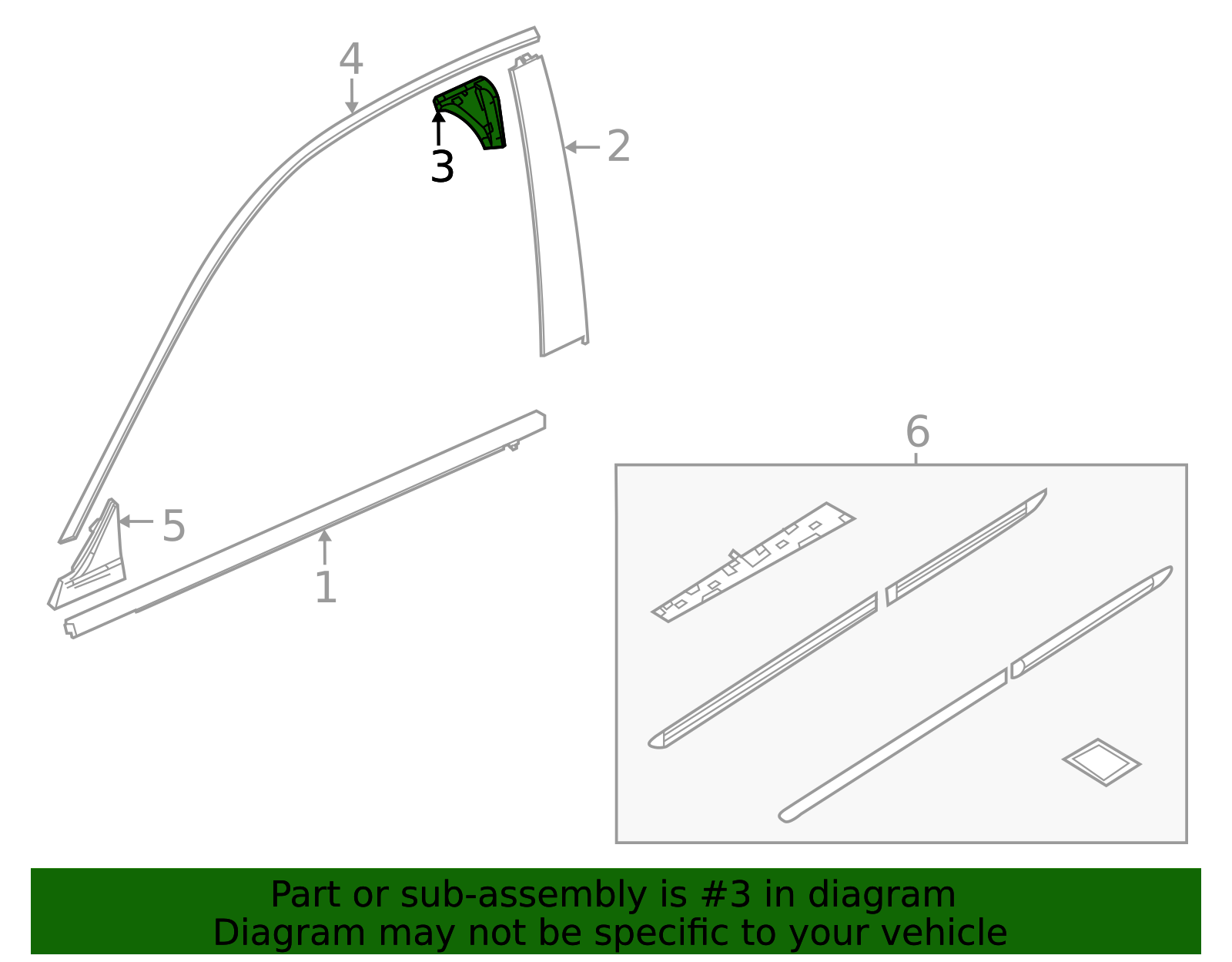 72496-T20-A01 - Corner Molding 2022-2025 Honda Civic | Honda Parts Online