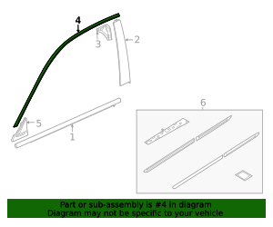 2022-2024 Honda Civic Frame Molding 72425-T20-A01 | Honda Parts Direct
