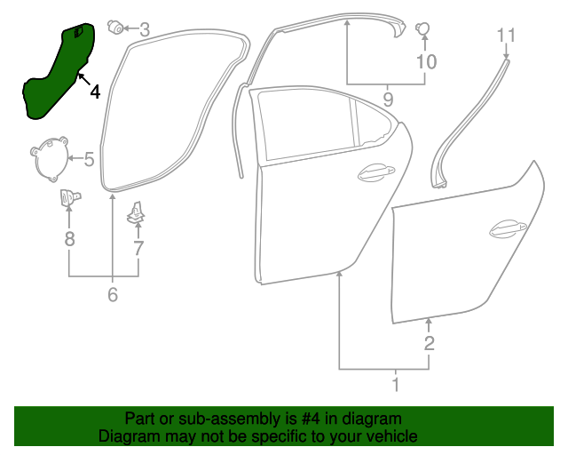 67806-50050 - Door Access Cover 2013-2017 Lexus | AutoNationParts.com