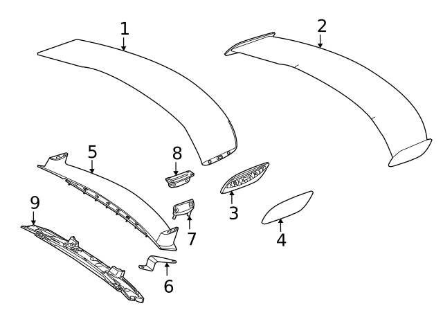 2016-2021 Mercedes-Benz Spoiler Bracket 190-885-89-00 | AutoNationParts.com