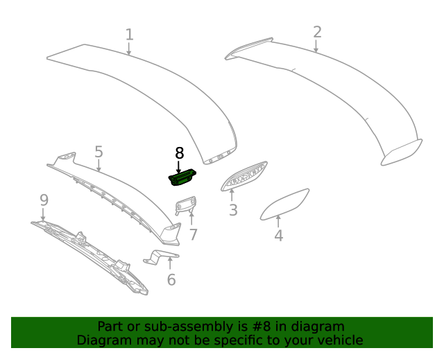 2016-2021 Mercedes-Benz Spoiler Bracket 190-885-89-00 | AutoNationParts.com