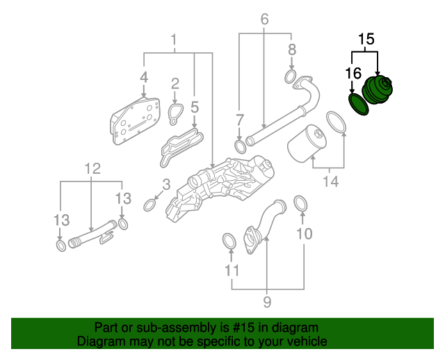 2008-2021 GM Engine Oil Filter Cap with Seal 55593189 GM ...