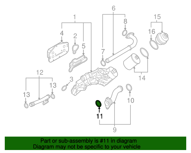 2008-2018 GM Thermal Bypass Pipe Seal (O-Ring) 24445723 | GMPartsDirect.com
