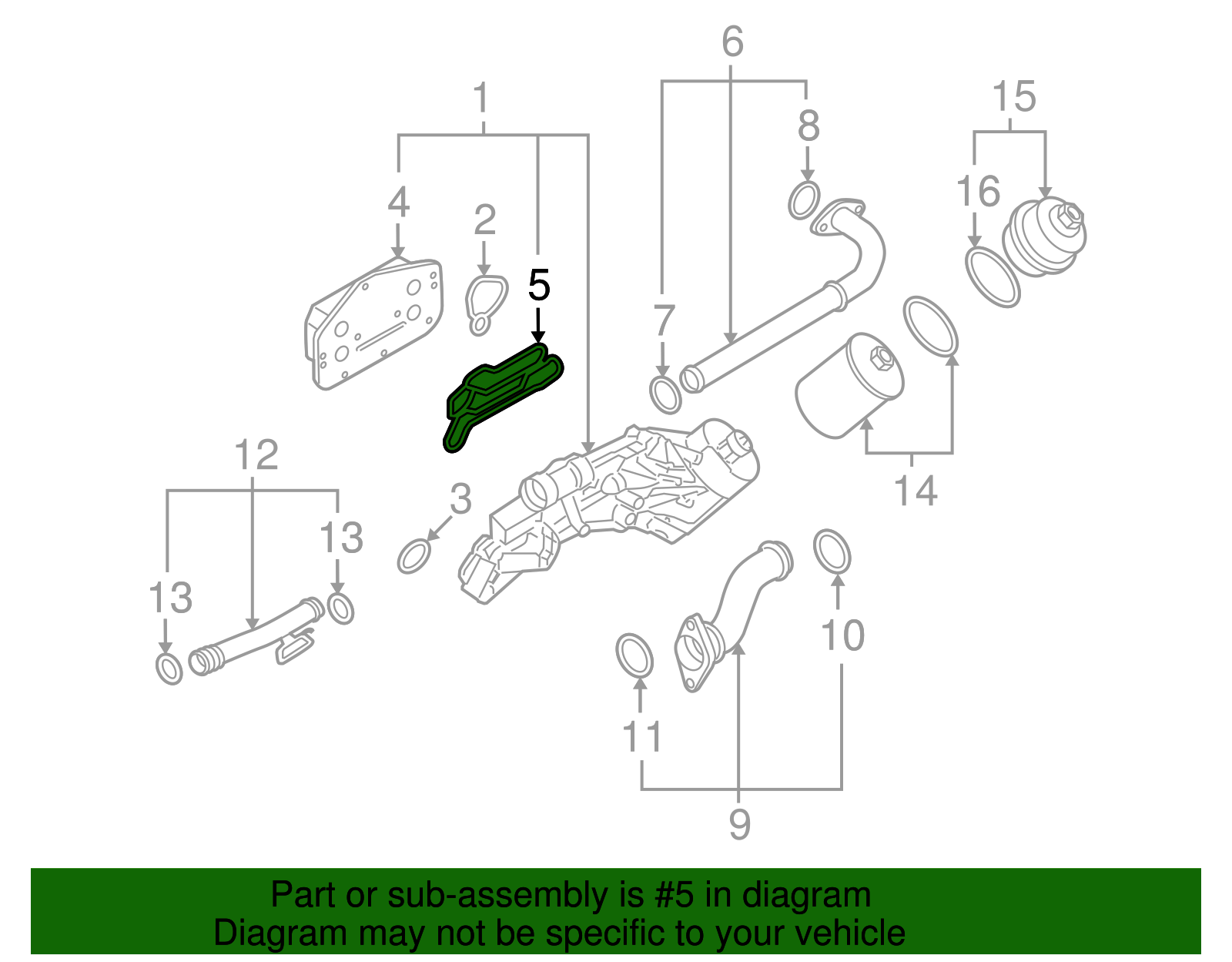 2008-2018 GM Engine Oil Cooler Seal 25199750 GM | GMPartsDirect.com