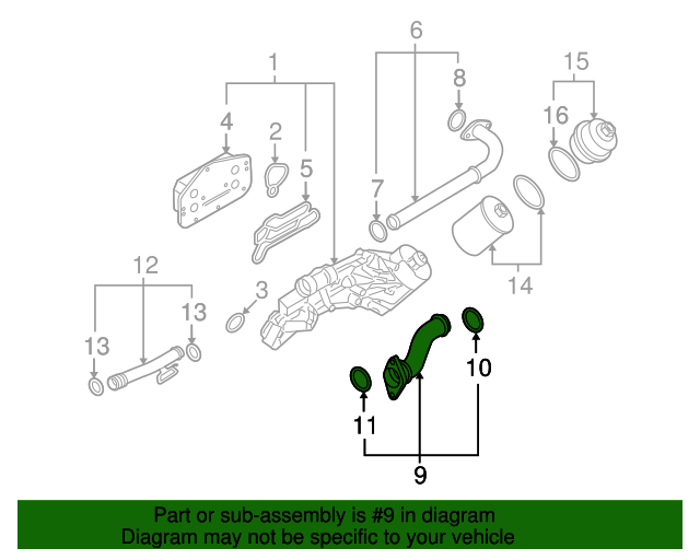 2008-2018 GM Engine Oil Cooler Outlet Pipe Kit with Seals 55353330 GM ...