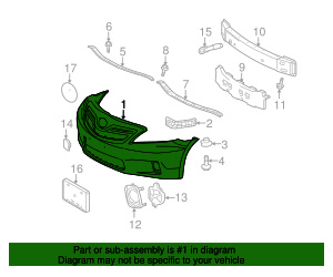 Toyota OEM Cover Front Bumper L Pa Part# 52119-06957 | OEM Vehicle Parts