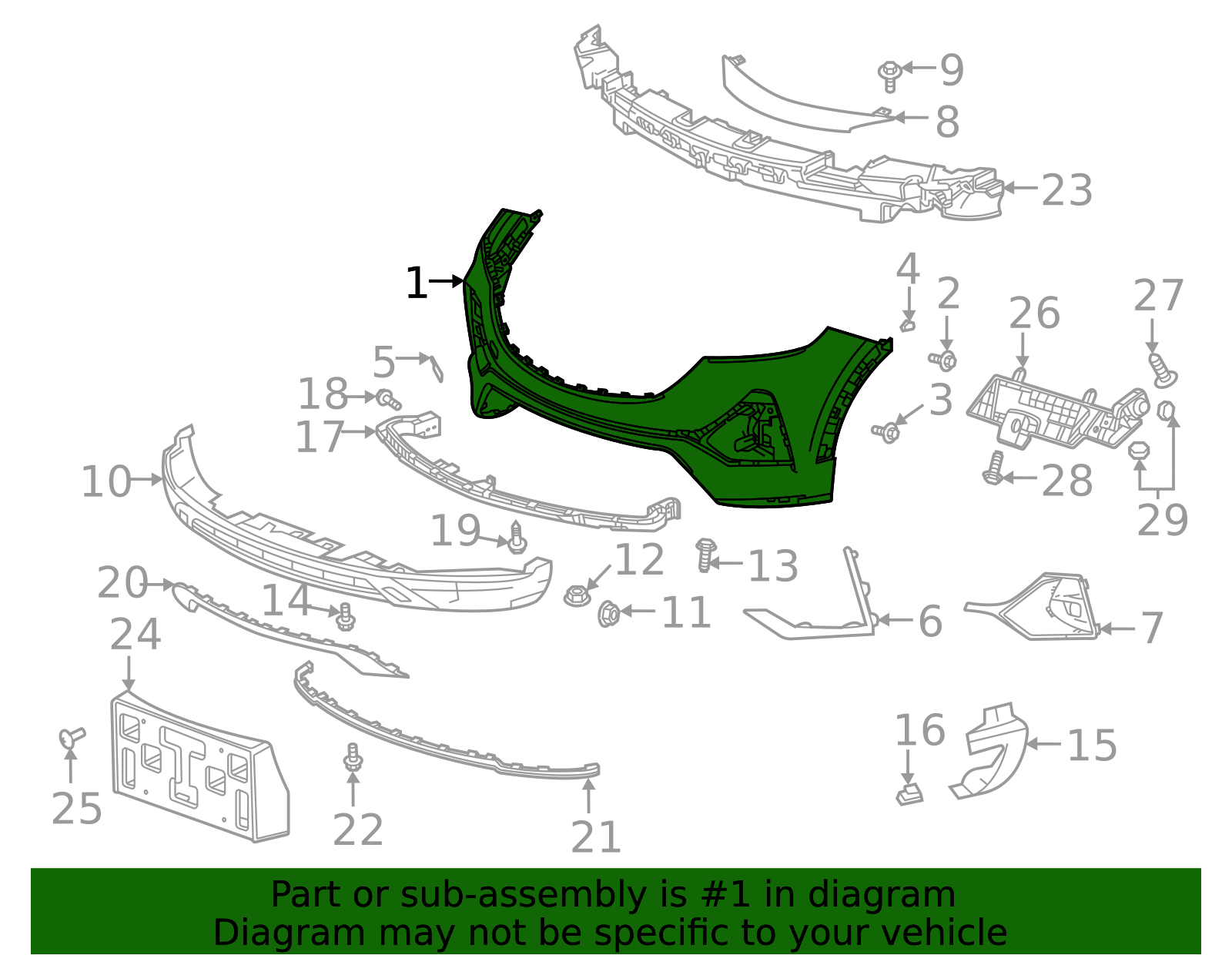 2020-2022 Buick Encore GX Primed Front Bumper Upper Fascia 42774797 GM ...