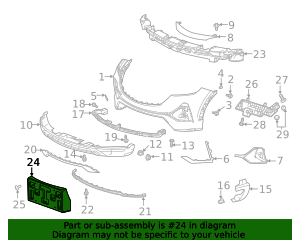 42592117 - Front License Plate Bracket 2020-2023 Buick Encore GX ...