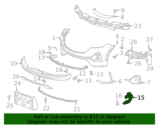 2020-2023 Buick Encore GX Reinforcement 42646393 GM | GMPartsDirect.com