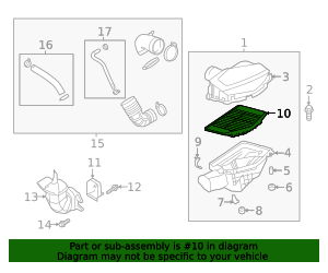 28127-B1000 - Air Filter 2019-2020 Kia K900 | Kia.Parts Store