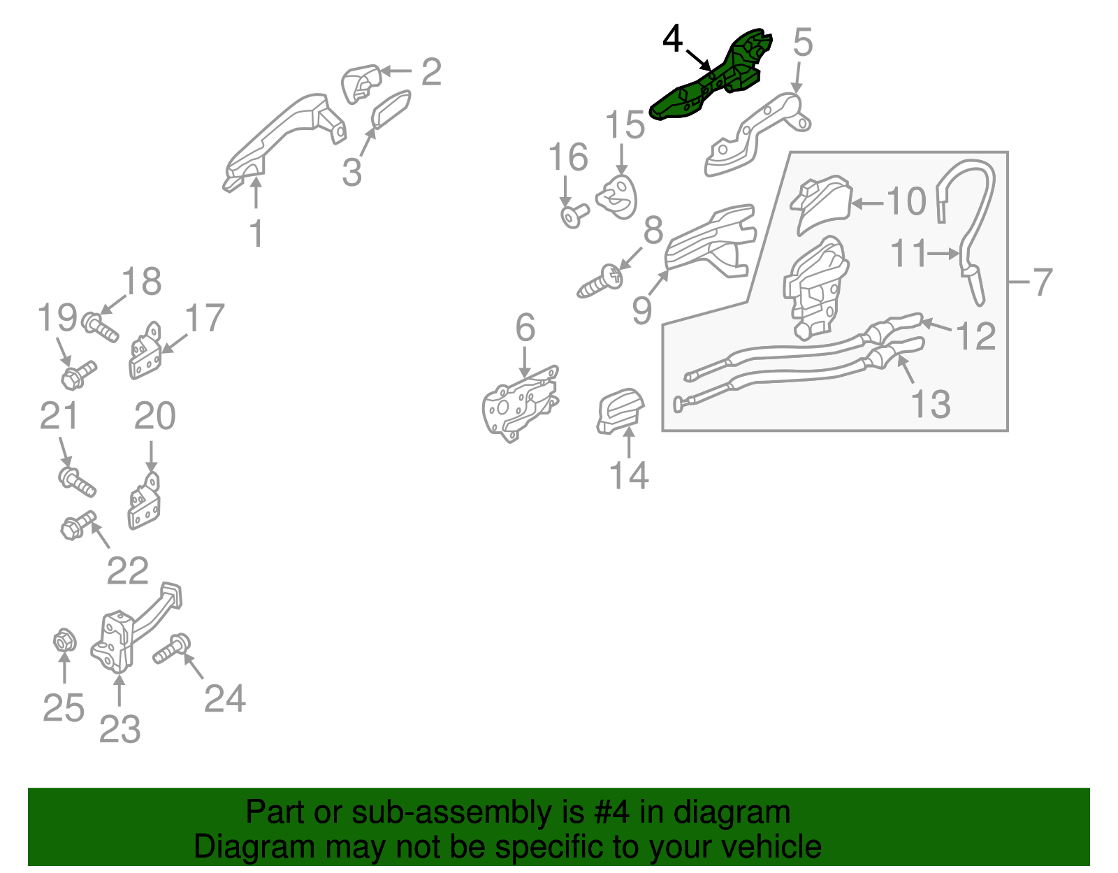 2013-2018 Hyundai Santa Fe Sport Handle Base 83655-2W000 | OEM Parts Online