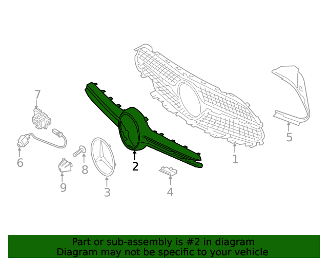 257-885-58-00 - Center Bar 2019-2021 Mercedes-Benz CLS 53 AMG ...