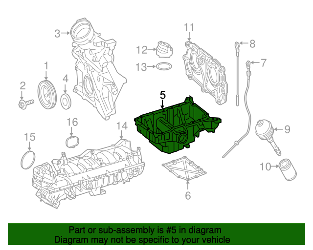 274-010-60-00 - Oil Pan 2016-2020 Mercedes-Benz | Mercedes-Benz USA Parts