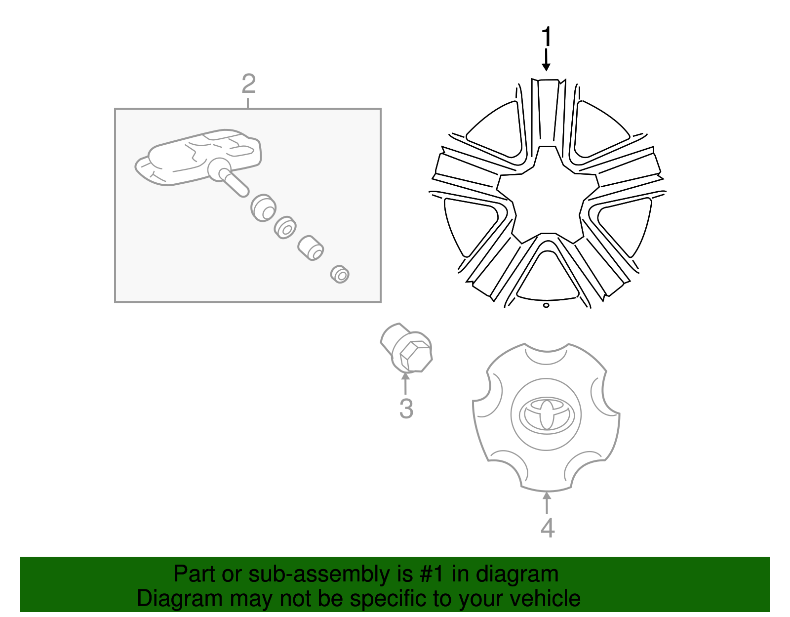 2013-2015 Toyota Land Cruiser Wheel 42611-60A50 | Toyota Parts Center