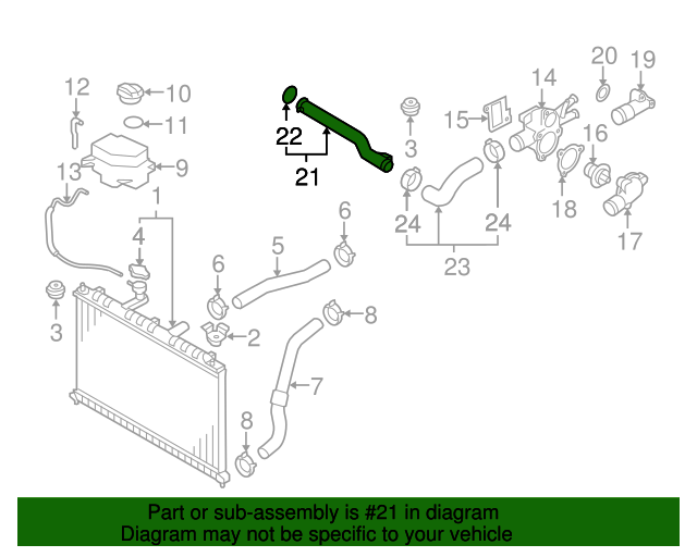 Genuine OEM By-Pass Pipe Part# 25460-26000 Fits 2006-2011 Hyundai ...