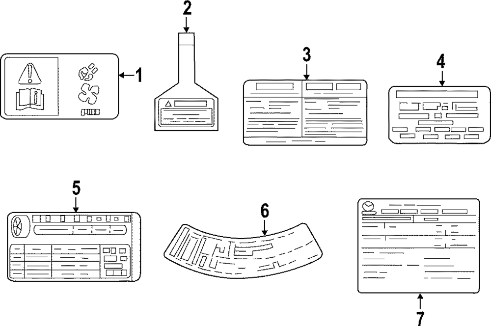 VA58-69-014A - Tire Press Label 2023-2025 Mazda CX-50 | Florida Mazda Parts