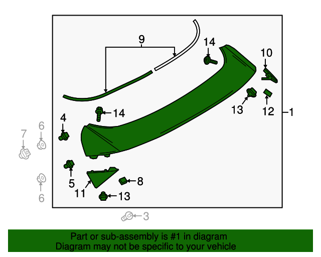 2016-2017 Mazda CX-3 Rear Spoiler D10E-51-960K-53 | TascaParts.com