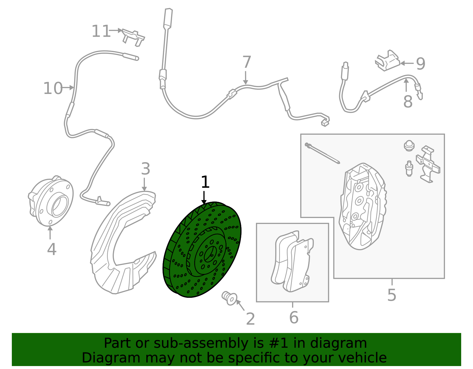 Genuine BMW 34-10-7-889-661 | Front Brake Disc Ventilated/Perforated ...