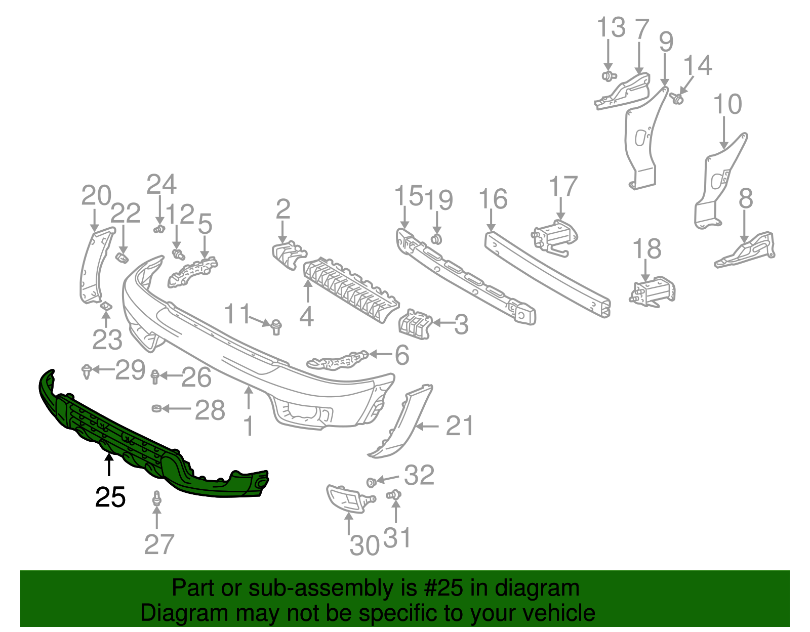 2003-2004 Toyota 4Runner Lower Cover 52129-35020 | Toyota Parts Center