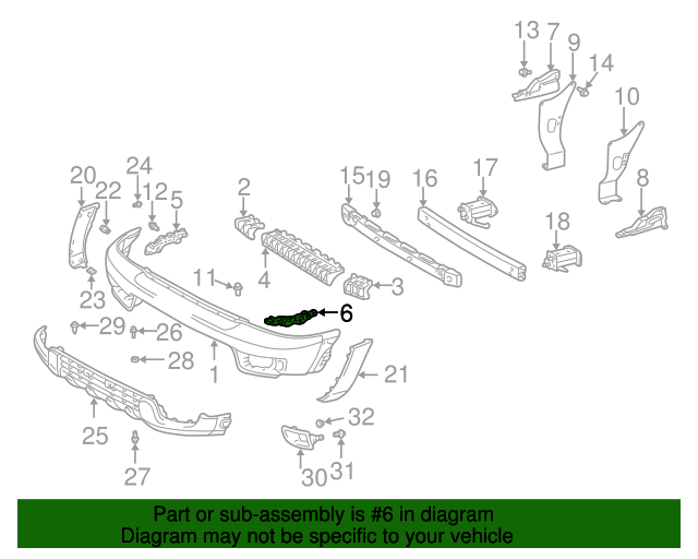 2003-2005 Toyota 4Runner Support 52116-35090 | Toyota Parts Center