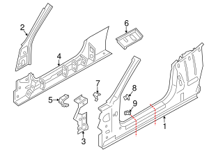 41-21-7-263-798 - Hinge Pillar Reinforced - 2012-2018 BMW | BMW Parts ...