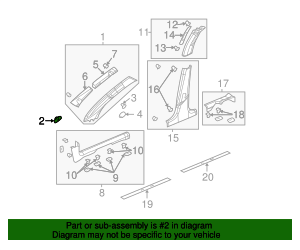 2003-2025 GM Multi-Purpose Nut 11610157 GM | GMPartsDirect.com