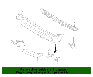 1996-2000 Toyota Tacoma Bumper Cover Mount Bracket 52145-35020 | Toyota ...