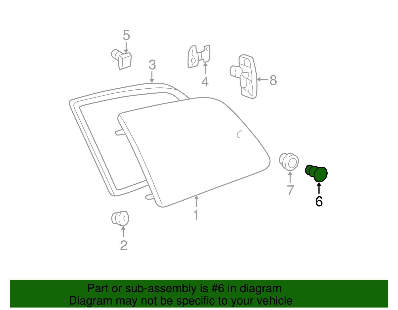 1991-2014 Toyota Retainer 62735-95D00 | Toyota Parts Center